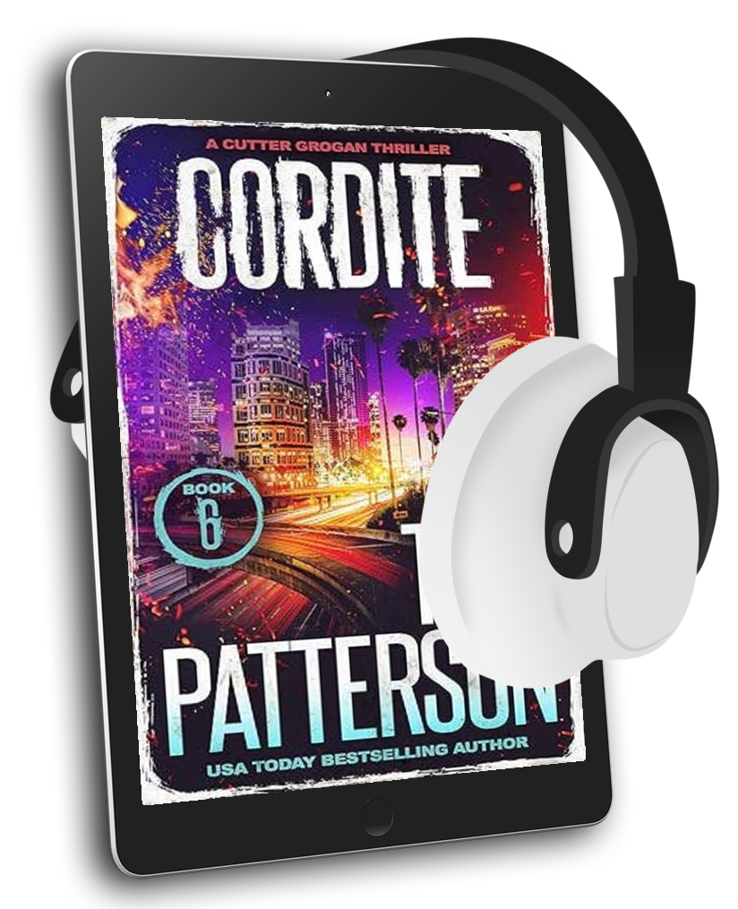 Cordite Audiobook # 6 in the Cutter Grogan Series. AI narrated – read.typatterson.com